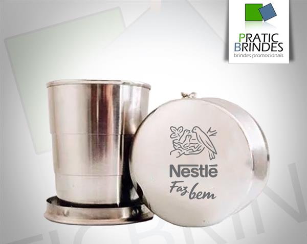 Copo Inox Retrátil - Sfm333 | Pratic Brindes